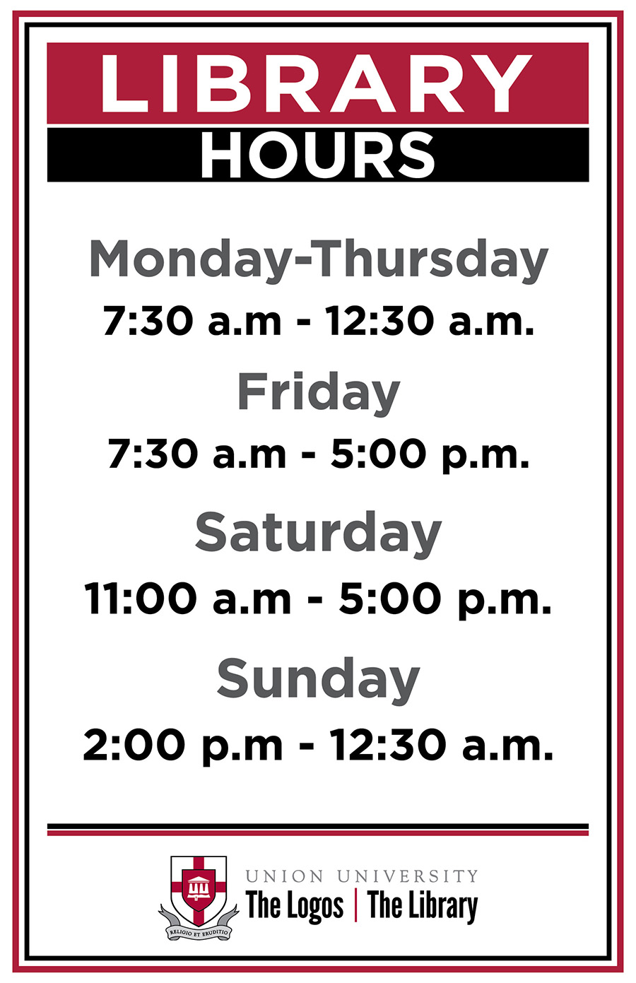 Library in the Logos | Union University, a Christian College in Tennessee