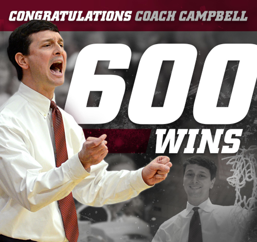 Campbell wins 600 games faster than any college coach in history - News ...
