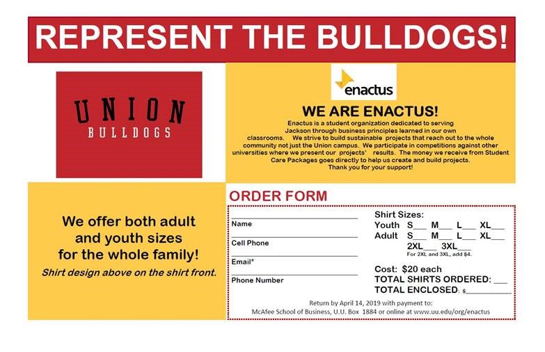enactus Care Packages | Student Organizations | Union University, a ...